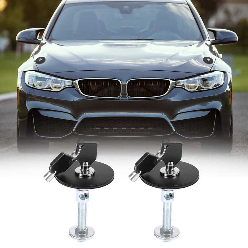 2Pcs X Autohaux 31x65mm Car Engine Quick Release Hood Pin Latch Cover ...