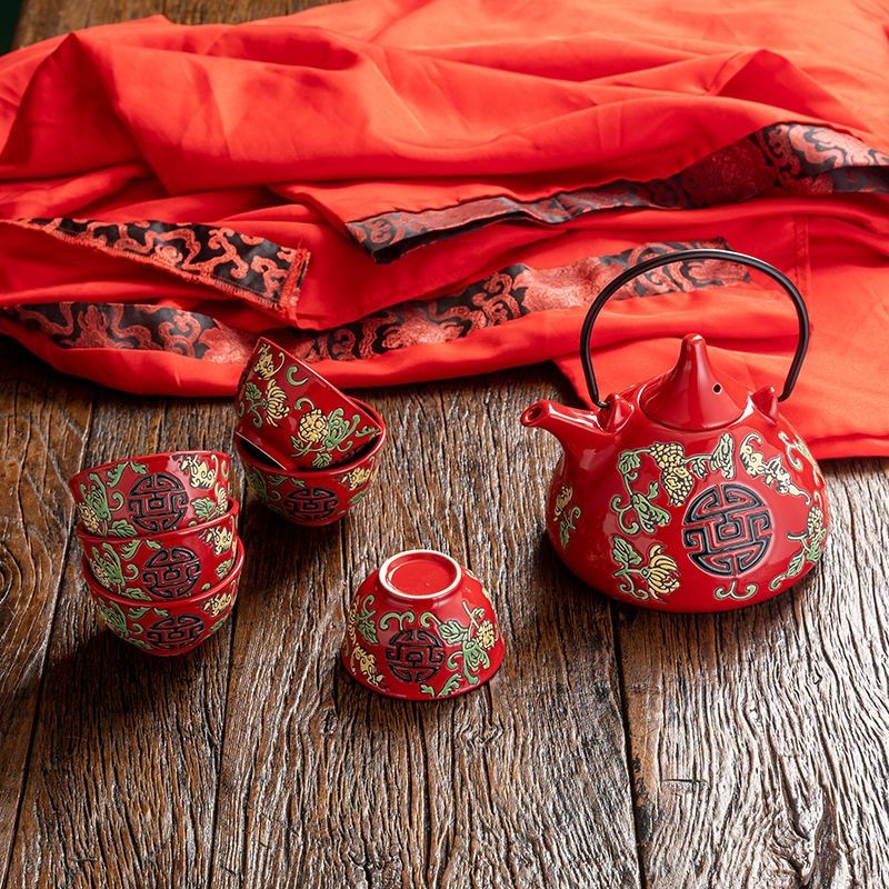 Chinese Ceramic Wedding Tea Set Wedding Gifts Wedding Supplies Elderly ...