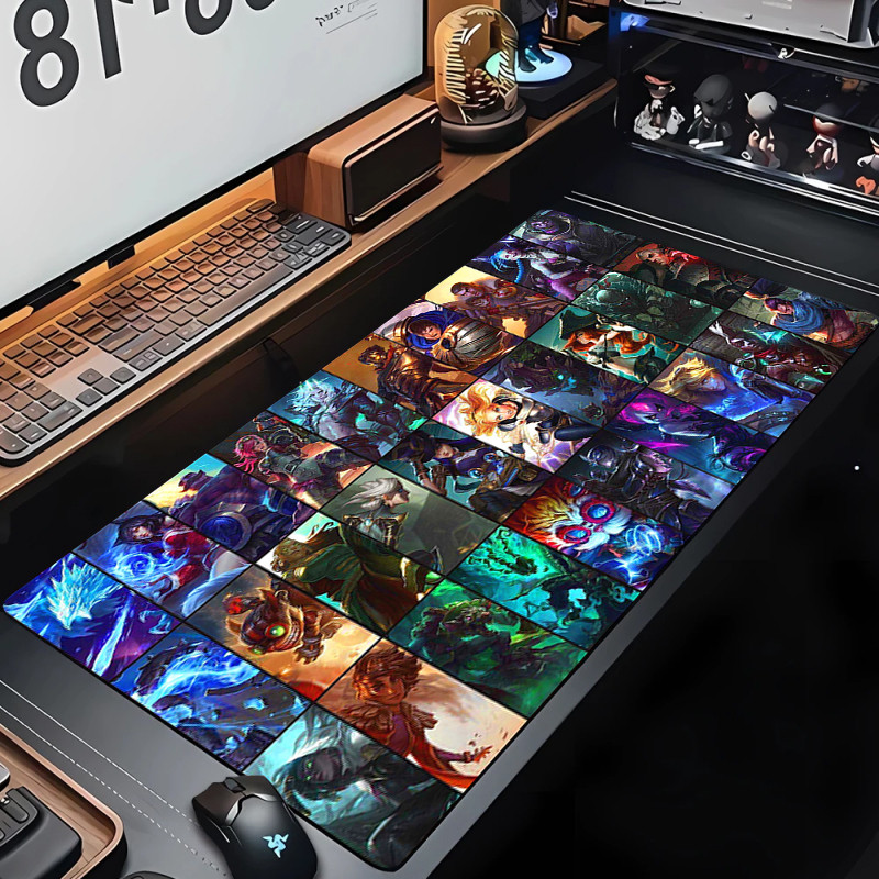 Large Game League of Legends Mouse Pad Gamer Cabinet Keyboard Deskmat ...