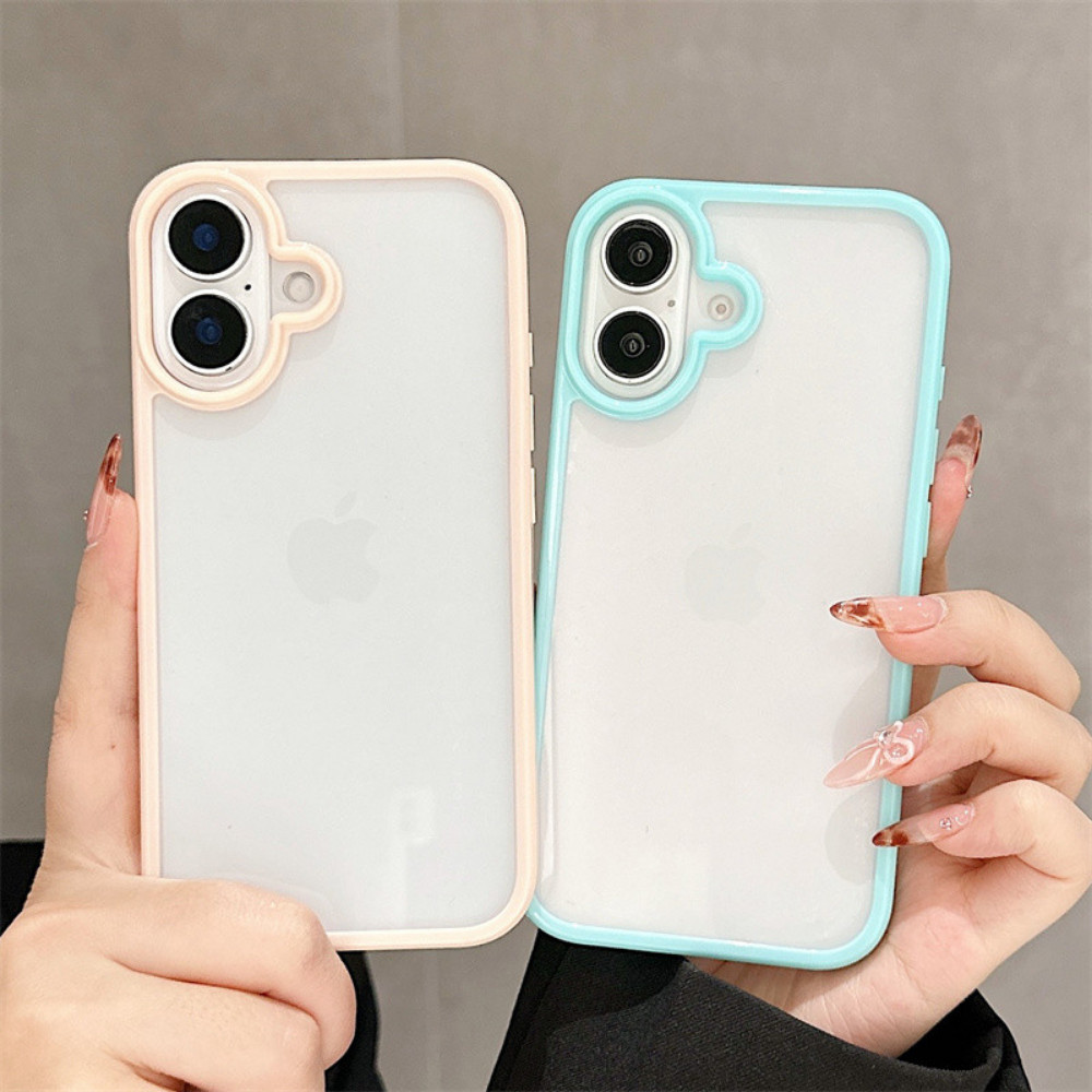 Candy Transparent Acrylic Shockproof Phone Case Compatible for iPhone 11 12 13 14 15 16 Pro Max ...