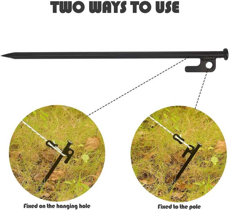 BH 4Pcs Tent Stakes Heavy Duty Camping Stakes 20Cm Forged Steel Tent ...