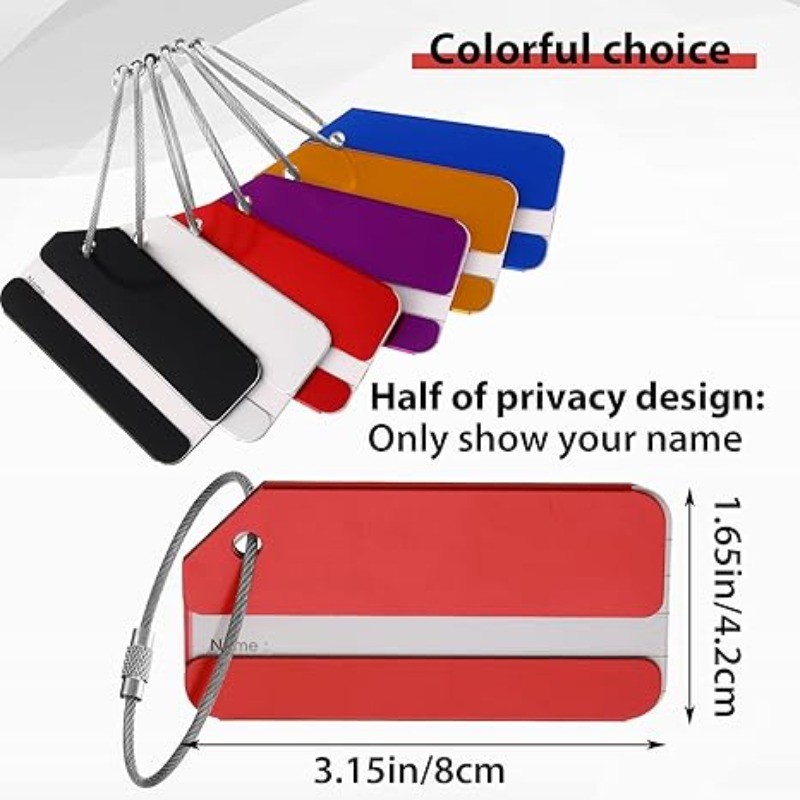 2pcs Luggage Tag Holders Aluminum Luggage Tag Business Card Holder ...