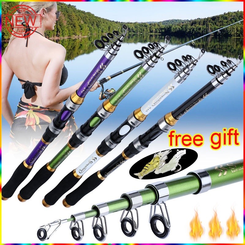 1.8M -3.3M Carp Fishing Rod Feeder Hard Carbon Telescopic Fishing Rod Spinning Fishing Pole Sea ...