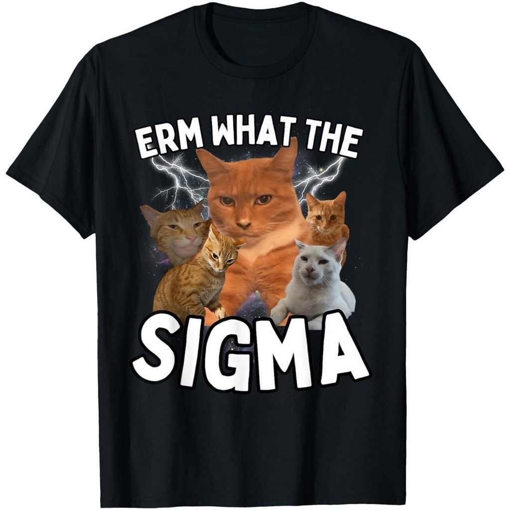 Funny Erm What The Sigma ? Ironic Meme Brainrot Quote T-Shirt | Shopee ...
