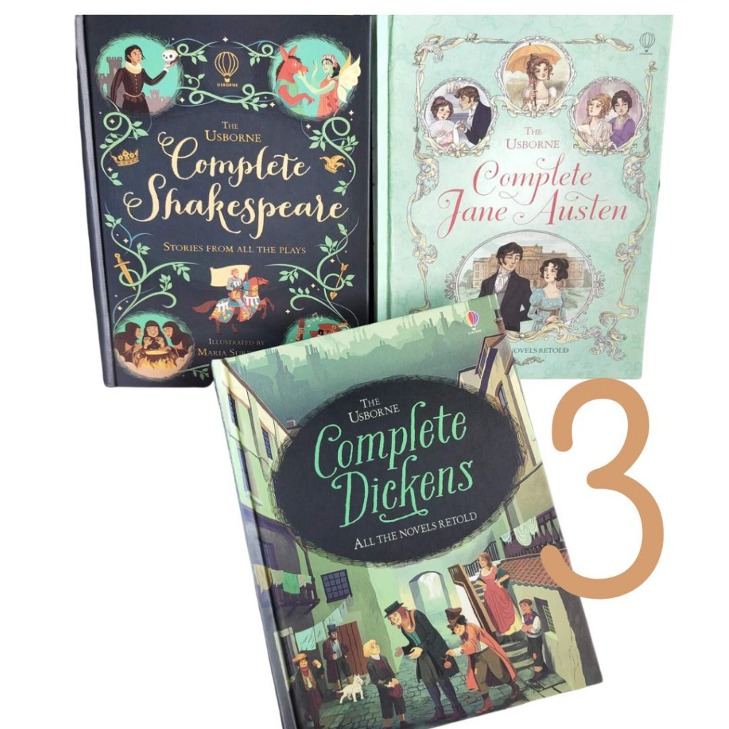 Usborne Complete Jane Austen/ Charles Dickens/ Shakespeare set (3 books ...