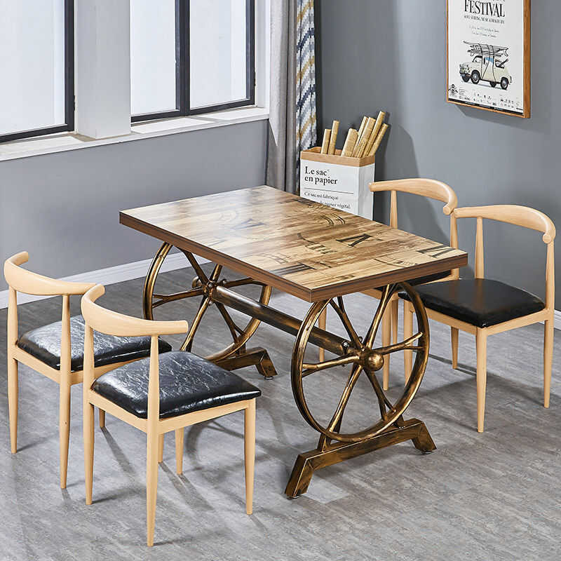 Iron Art Horn Home Simple Dining Set Coffee Milk Tea Dessert Restaurant ...