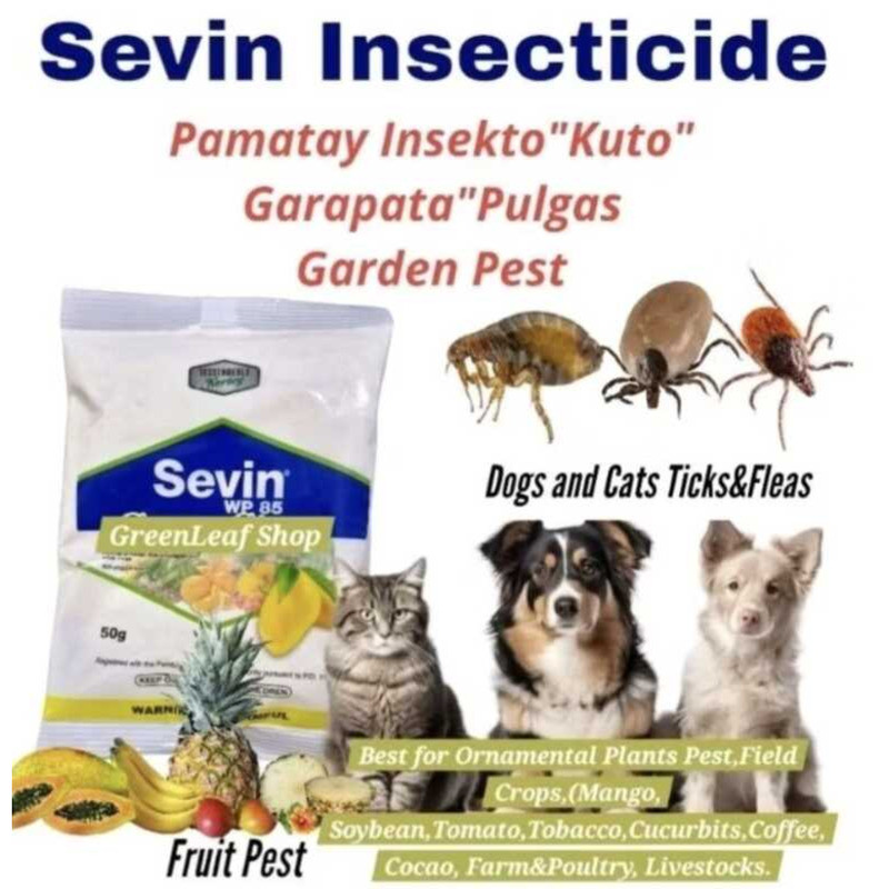 Sevin WP 85 Carbaryl Insecticide Powder Kills Tick And Flea Animals ...