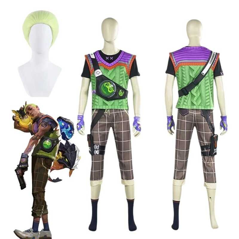 M Gekko Cosplay Game VALORANT Costume Wig Halloween Anime Clothes ...