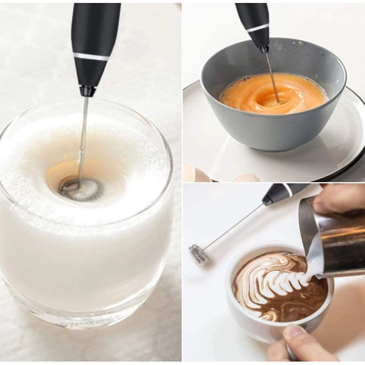 Hand Blender Electric coffee Milk Frother 3-Speed Food Grade na Plastic ...