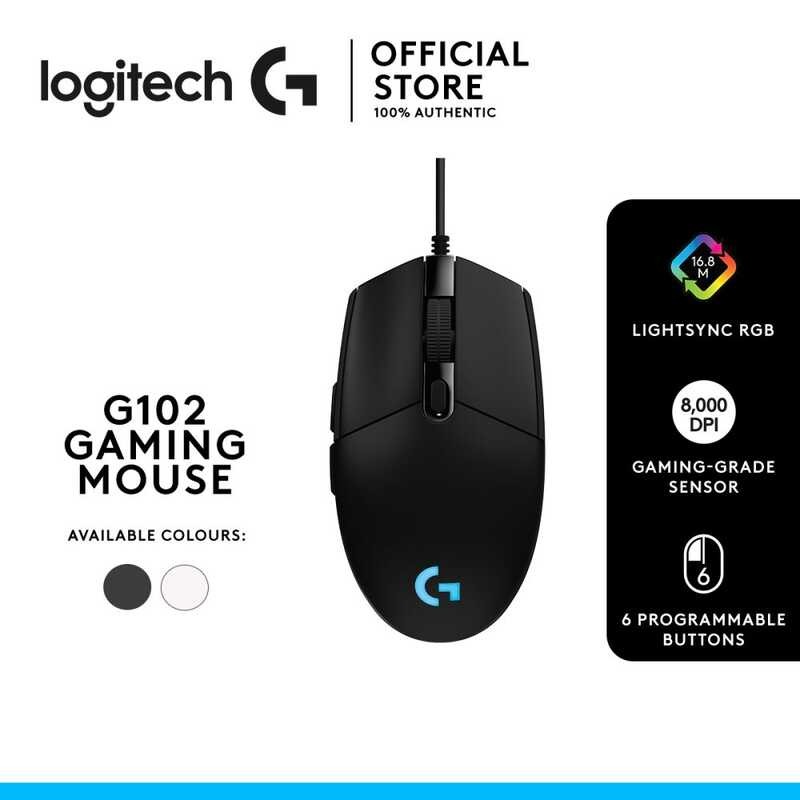 Logitech Gaming Mouse G102 LIGHTSYNC 8,000 DPI Customizable RGB ...
