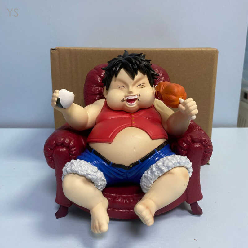 One Piece Chubby Luffy Zoro Sanji Sitting Pose Figure Model Decor ...
