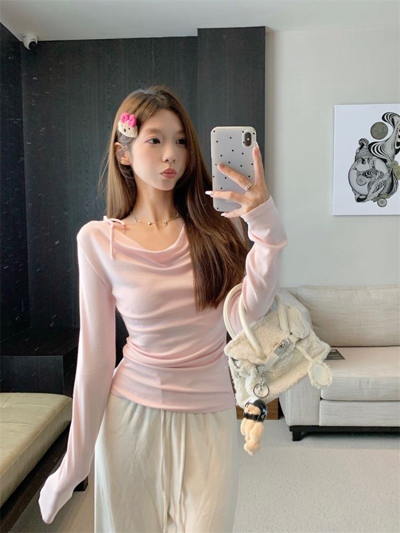 Erroriwear Women Fashion 2025 Blouse Round Neck Long Sleeve Solid Color ...