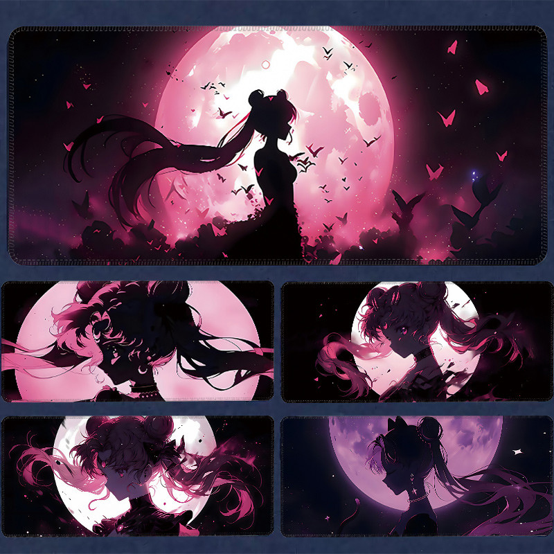 Mouse Pad Sailor Moon pattern pad non-slip base lovely aesthetic office ...