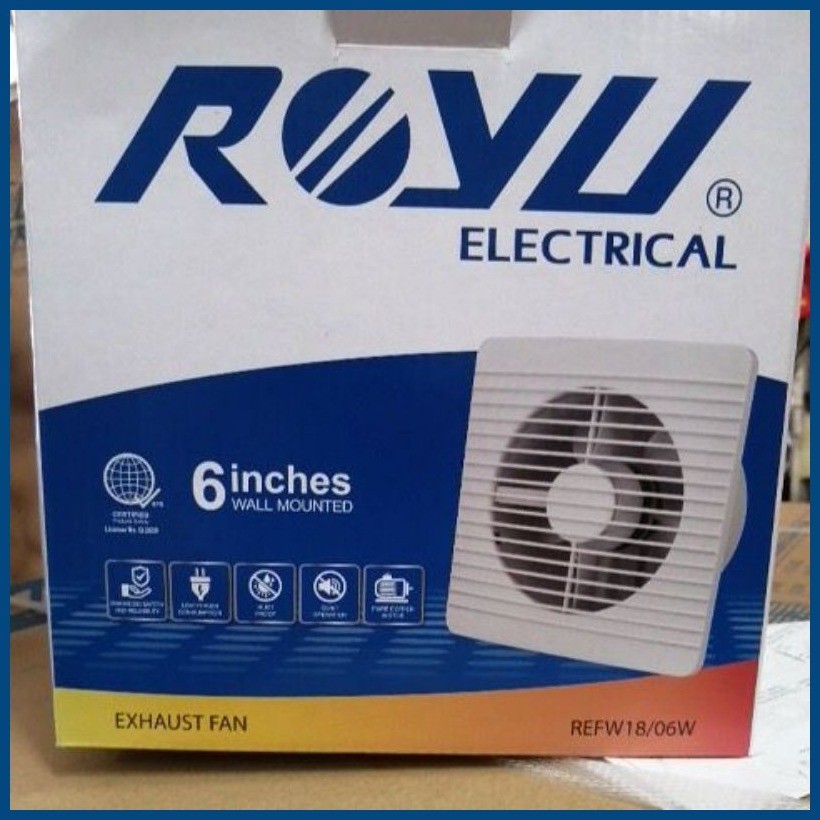 original royu / firefly wall mounted exhaust fan:4inches, 6inches ...