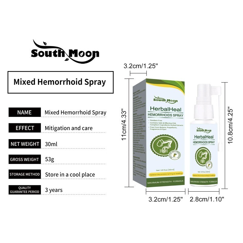 Hemorrhoid Pain Treatment Spray Repair External Internal Piles Fissure ...