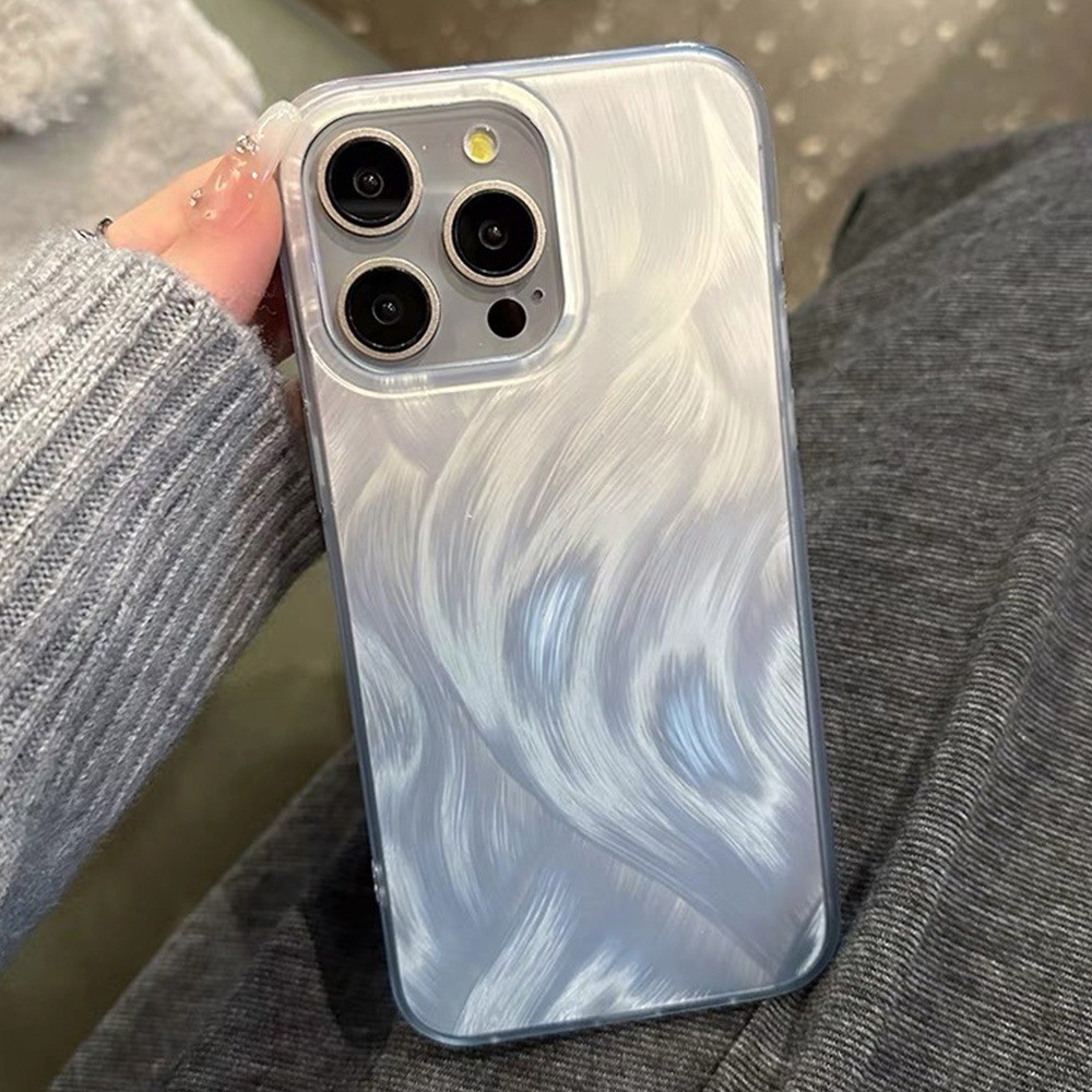 Luxury Gradient Feather Yarn Laser Phone Case for IPhone 11 15 14 13 12 ...