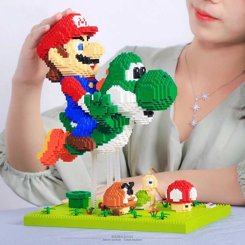 Building Φ Super Blocks Mario Bros Na May Flying Yoshi Education ...