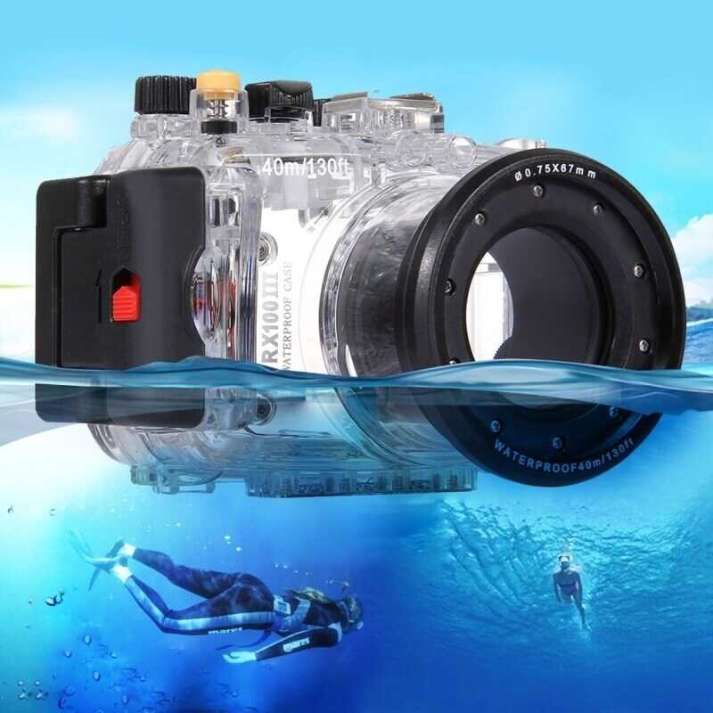 Underwater PULUZ 40M Depth Diving Case Waterproof Camera Housing For ...