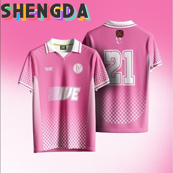 IVE K-Pop Streetwear Jersey T-shirt loose print summer support cloth ...