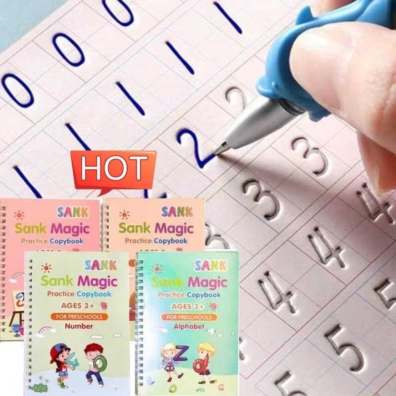 2025 4 SA 1 Magic Writing Book Reusable Learning Copybook Set Practice ...
