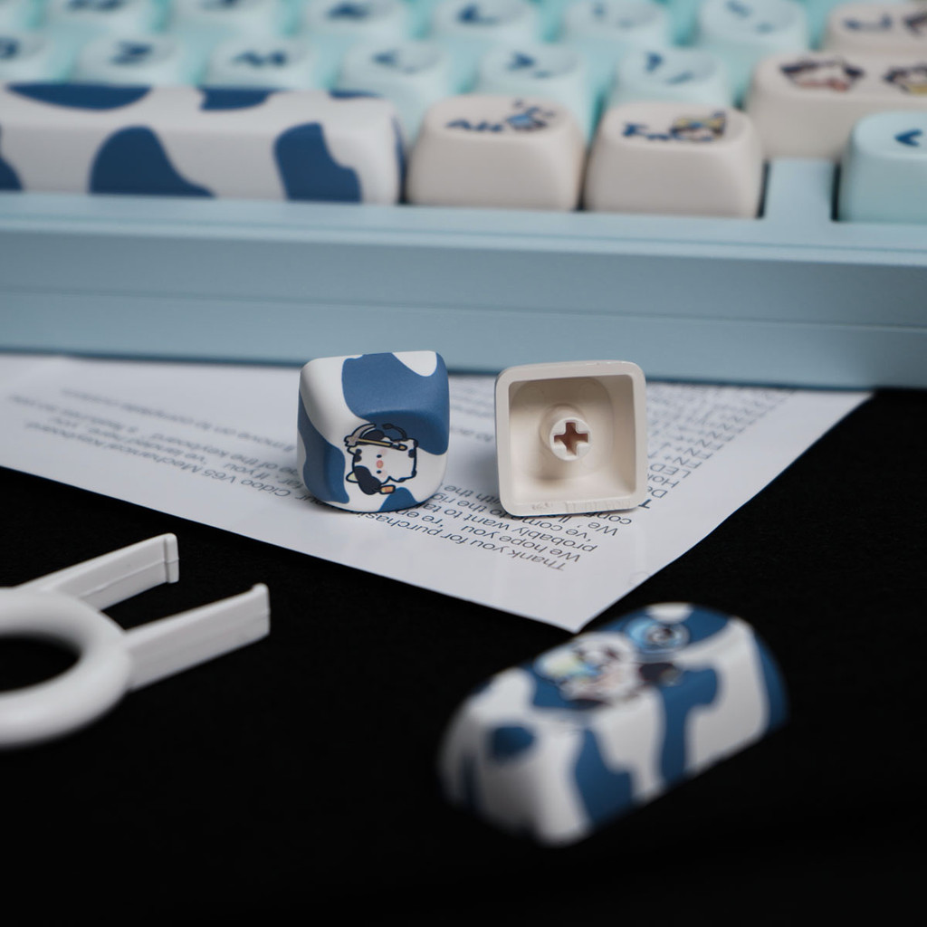 Milk Cow Keycaps Set MOA Profile Cute Keycaps 141 Keys Custom Dye ...