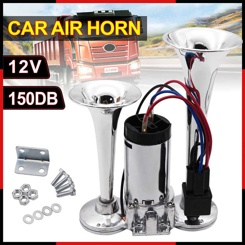 150Db Universal Super Loud Dual Tone Air Horn Set Trumpet Compressor ...