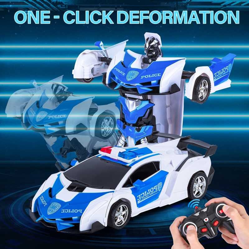 Orihinal Remote Control Transformer Car Robot Toy 2 in 1 One-click ...