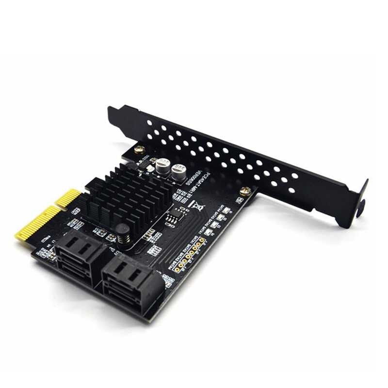 Ports Pci-E4 Expansion Sata Controller Card PCI To SATA 3.0 88Se9230 ...