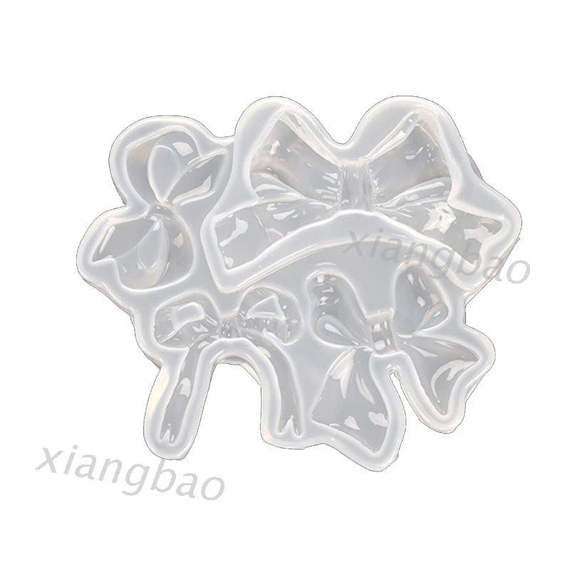 silicone resin mold ribbon bow shape For making soap, jelly, ice cream ...