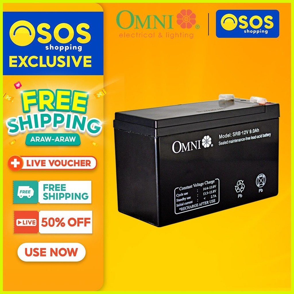 Omni Original Sealed Lead Rechargeable Acid Battery 12V 9Ah OSOS ...