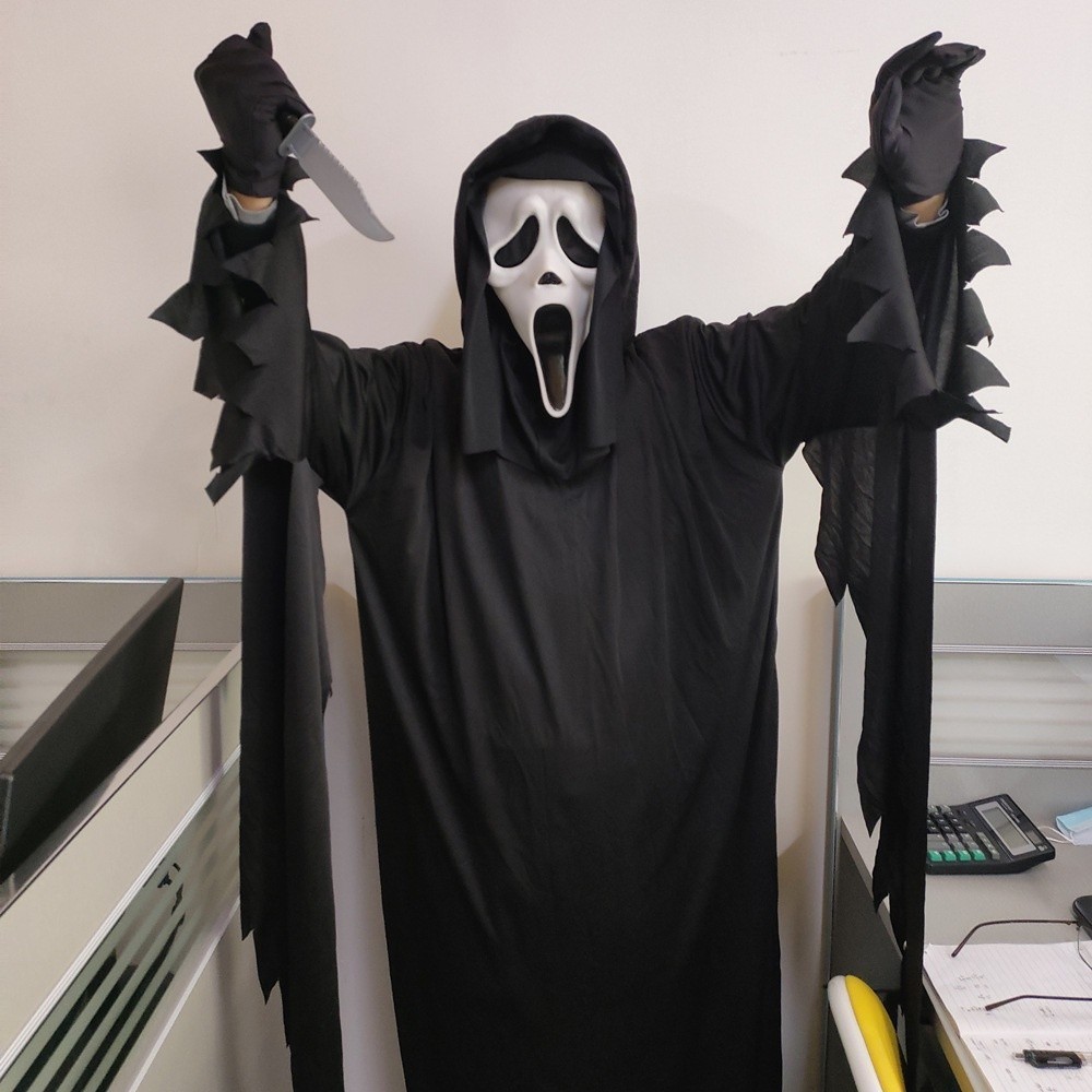 Children and Adult Halloween Scream 6 Ghostface Cosplay Costumes Horror ...