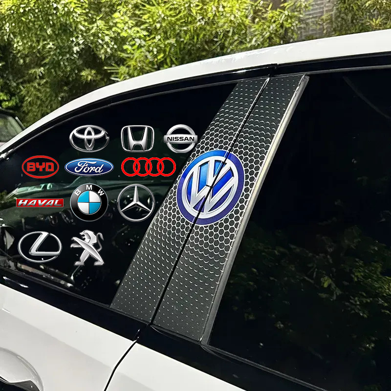 2Pcs For Toyota Car B Pillar Window Sticker Trim Mouldings Cover Vios ...