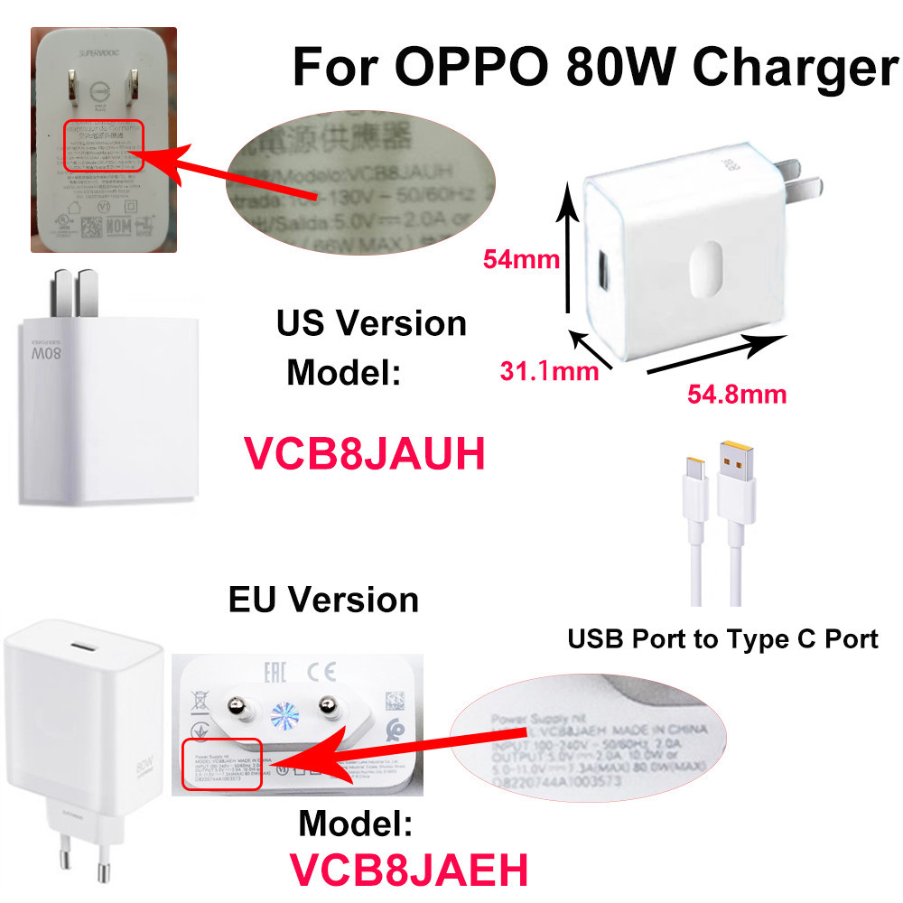 Charger Protector model VCB8JAUH Compatible for OPPO 80W reno 8 5g ...
