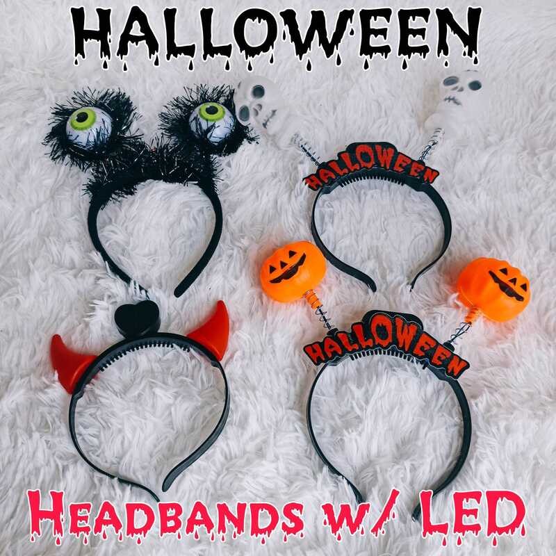 Scary HALLOWEEN Cute Headband Design W/ LED Light | Cosplay Pumpkin ...