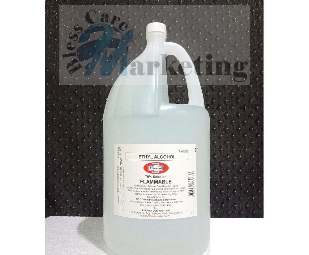 Authentic CLEENE Ethyl Alcohol 70% Solution 1 Gallon / 2 Liters ...
