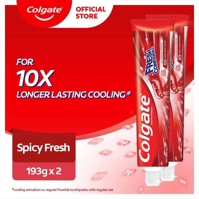 Colgate Confidence Gel Toothpaste With Cooling Crystals Spicy Fresh ...
