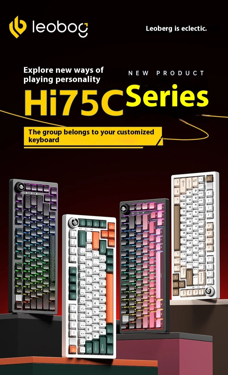 【PH STOCK】LEOBOG Hi75C Wireless Mechanical Keyboard Kit 81Key Bluetooth ...