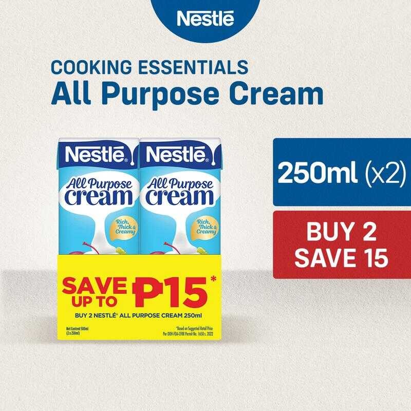 NESTLÉ All Purpose Cream 250Ml - Pack Of 2 Save P15 Thick And Creamy ...