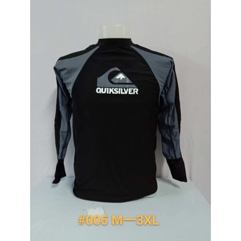 quicksilver swimming long sleeve for men rash guard stretchable ...
