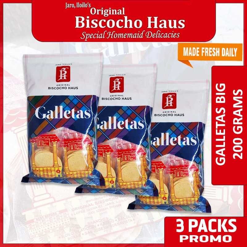 3 Packs Galletas Big Original Biscocho Haus Best Seller Pasalubong Ilonggo Snacks Limited ...