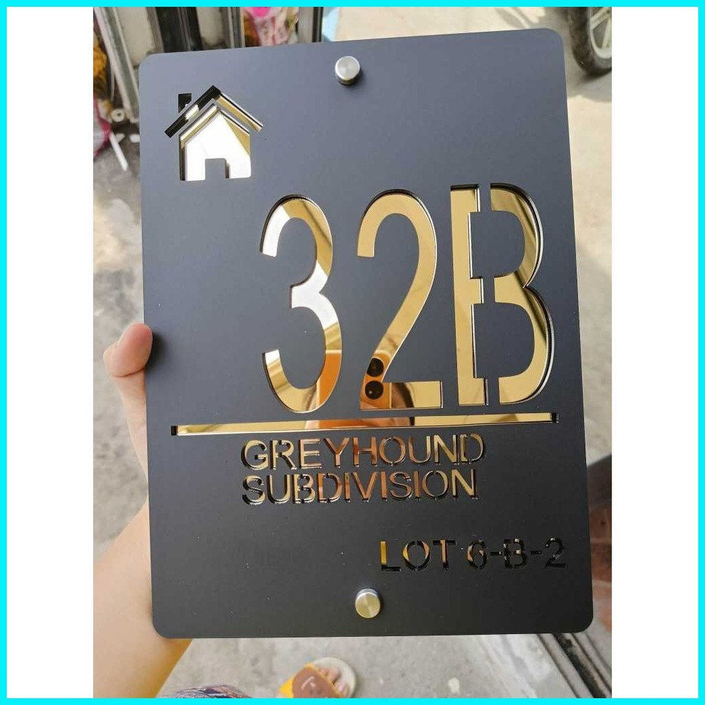House Plate Number/Signage/Marker/Laser cut/Acrylic | Shopee Philippines
