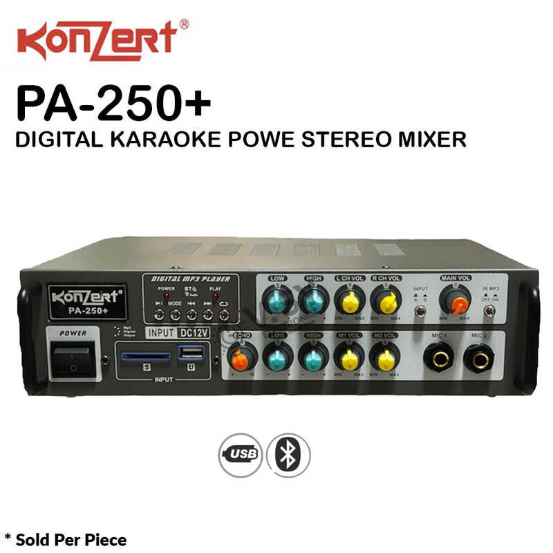 Original 2024 Konzert Pa-200+ / Pa-250+ Powered Amplifier 250W X 2 PA ...