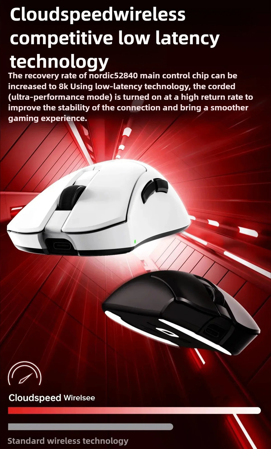 DELUX M900 Pro Ultra Dual-mode Mouse Wired 2.4G Wireless PAW3950 8Khz ...