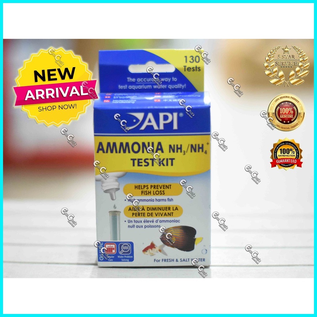 API Ammonia Test Kit NH3/NH4 (130 Tests) For Freshwater And Saltwater ...