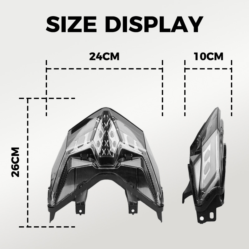 HONDA Click LED Tail Light for 125/150 V3 RGB 13 Modes Motorcycle ...