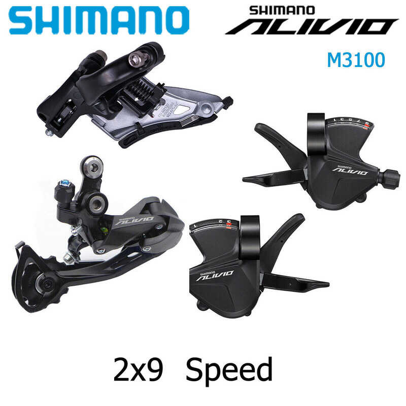 239 ALIVIO M3100 SHIMANO 2X9 Speed Groupset FD M3120 Rear Derailleur ...