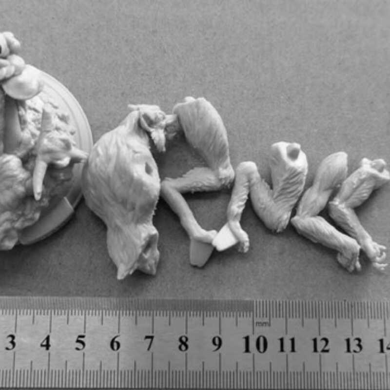 843 Ang Howling Diy Resin Figure 1/24 Scale 95Mm Height Miniature ...