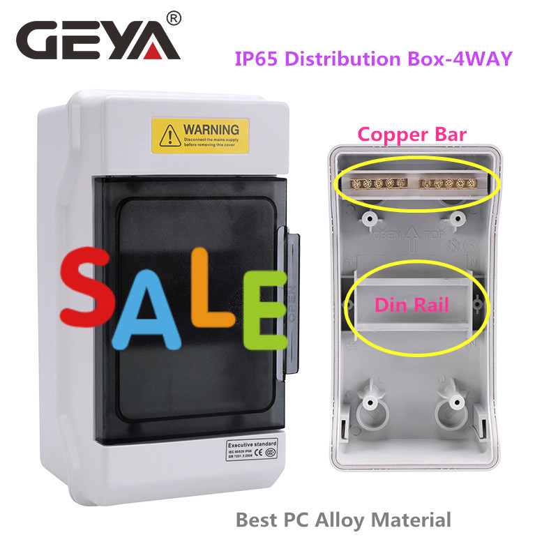 Big Sale GEYA 4/9/12/18Way IP65 Waterproof Electrical Distribution Box ...