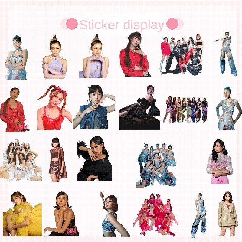 New 120Pcs/set BINI Stickers Jersey Photocards T-Shirt Lomo Cards Merch ...