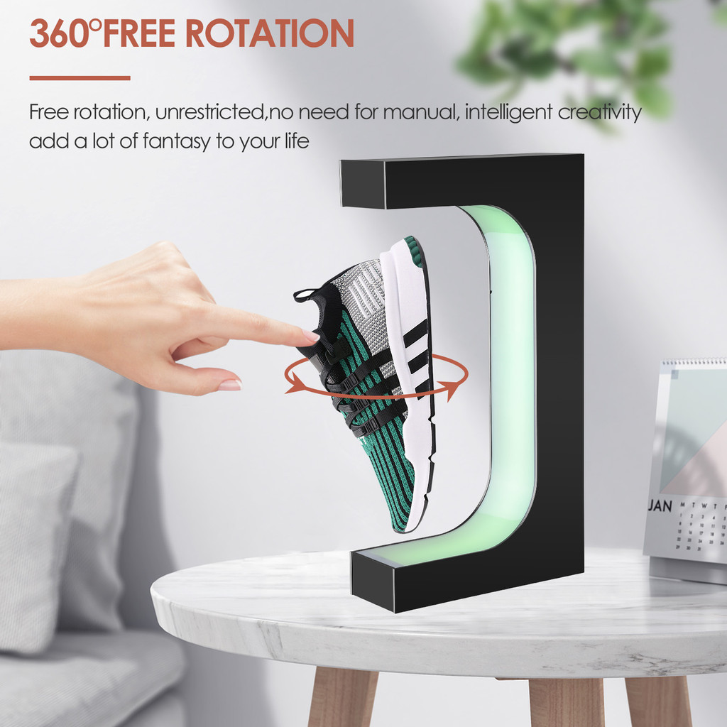 7 Colors Magnetic Floating Shoe Display Stand LED Light Levitation ...